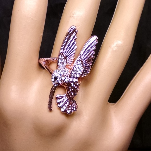 Jewelry | Unique Hummingbird Rhinestones Ring | Poshmark